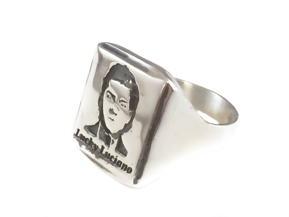 Lucky Luciano Italian Mafia Portrait Ring Sterling Silver - Etsy