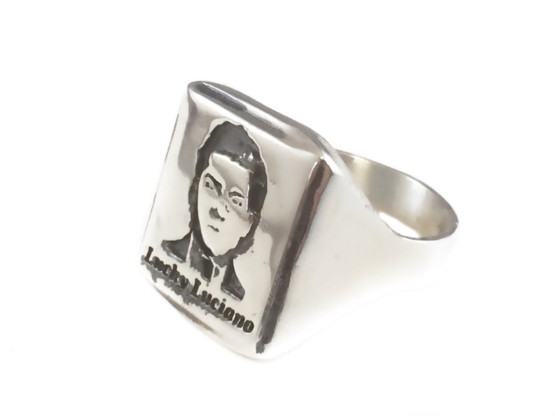 Lucky Luciano Italian Mafia Portrait Ring Sterling Silver - Etsy Canada