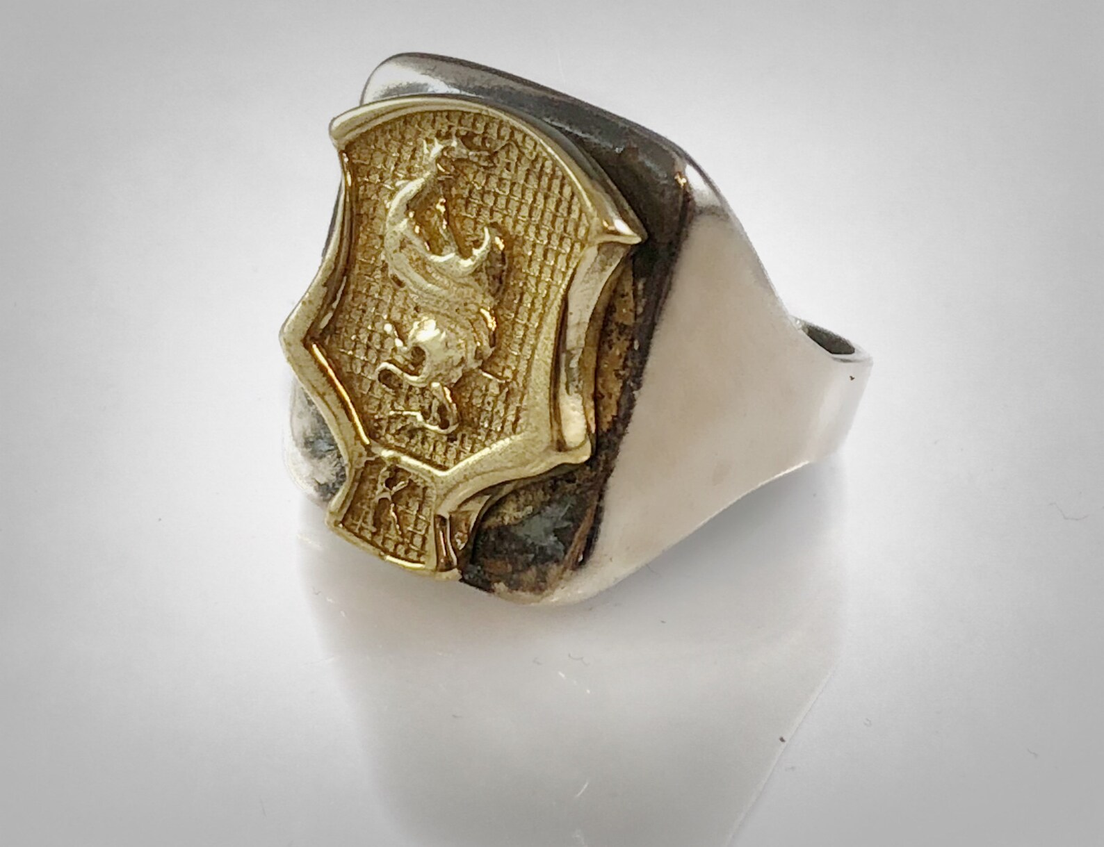 Kenpo Karate Brass & Sterling Silver 925 Ring - Etsy