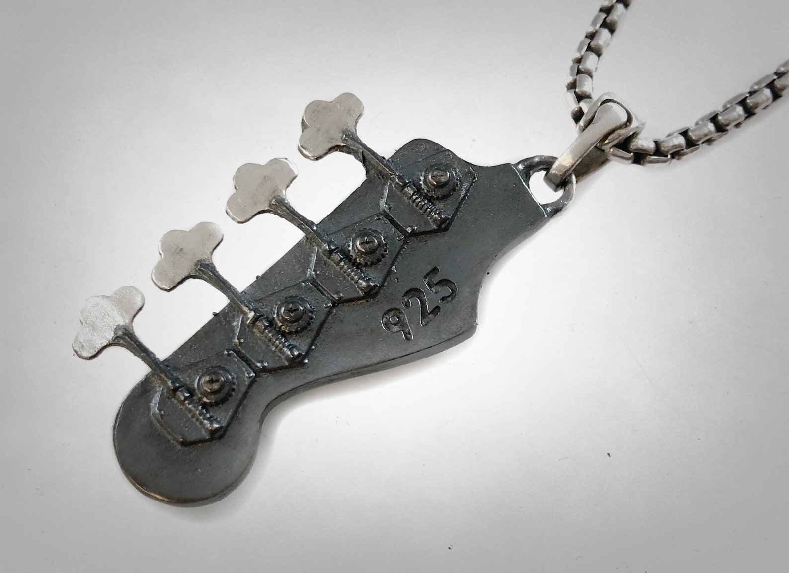 Fender Bass Headstock Handmade Pendant Solid Sterling Siver - Etsy