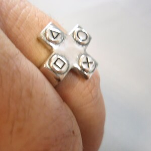 Sony Playstation 4 Sony Controller Silver Sterling 925 Ring - Etsy