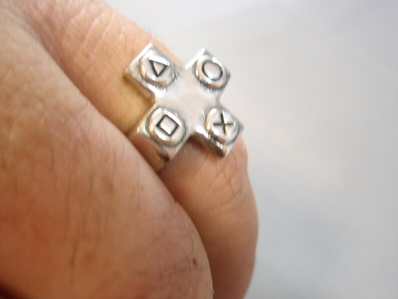 Sony Playstation 4 Sony Controller Silver Sterling 925 Ring - Etsy