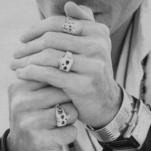 Johnny Depp SKULL RING Exact Jack Sparrow Solid Sterling Silver 925 - Etsy