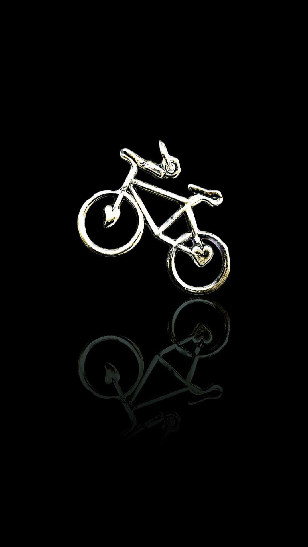 Solid Sterling Silver 925 Bicycle Pendant - Etsy