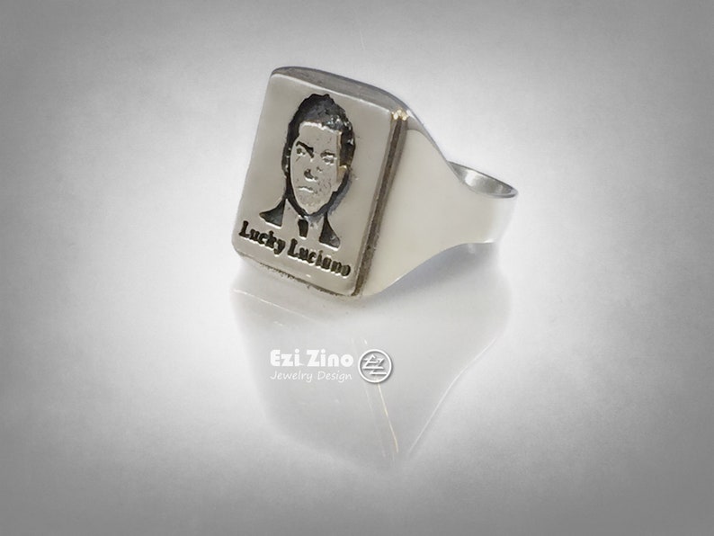 Lucky Luciano Italian Mafia Portrait Ring Sterling Silver - Etsy Canada