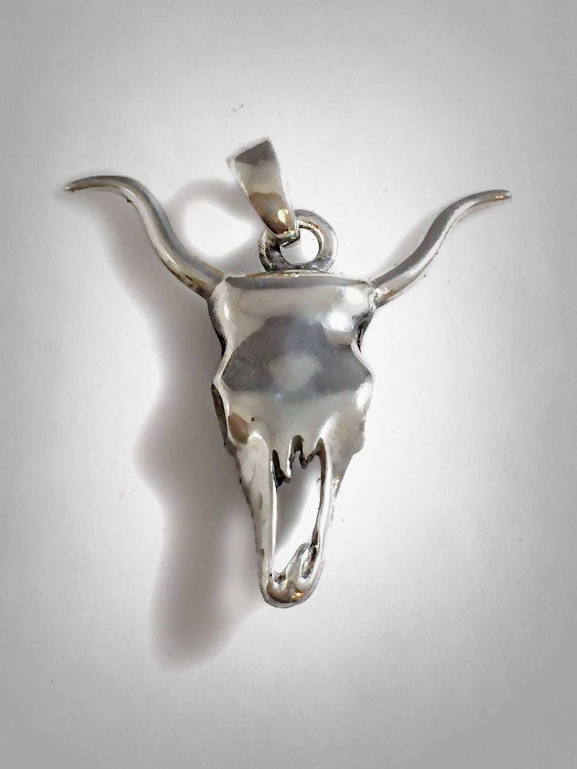 Bull Skull Texas Longhorn, Cowboy Rodeo Locket Pendant - Etsy