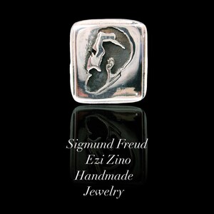 Sigmund Freud Portrait Shadow Woman Ring Sterling Silver 925 - Etsy
