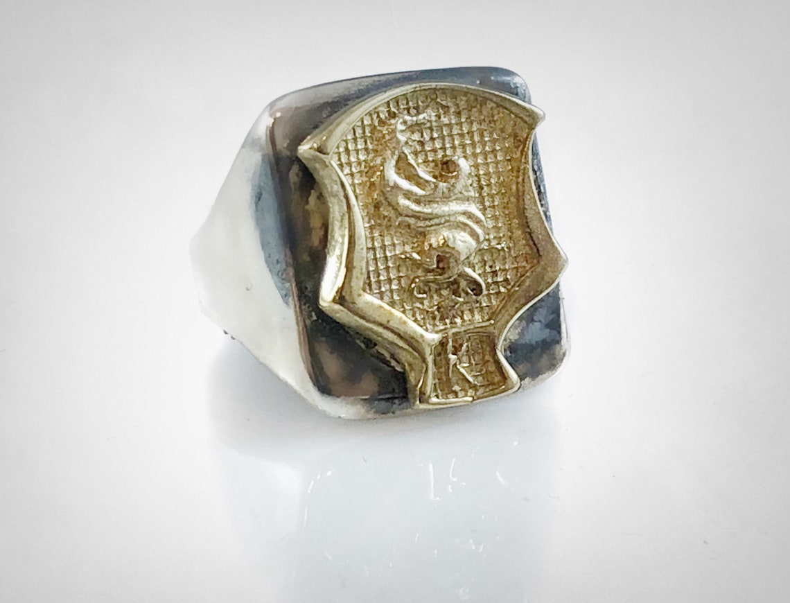 Kenpo Karate Brass & Sterling Silver 925 Ring | Etsy