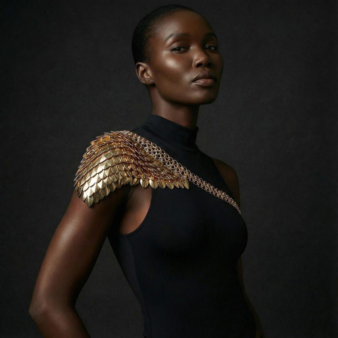 Armure à une épaule, cotte de mailles de sirène, harnais pour bijoux d ...