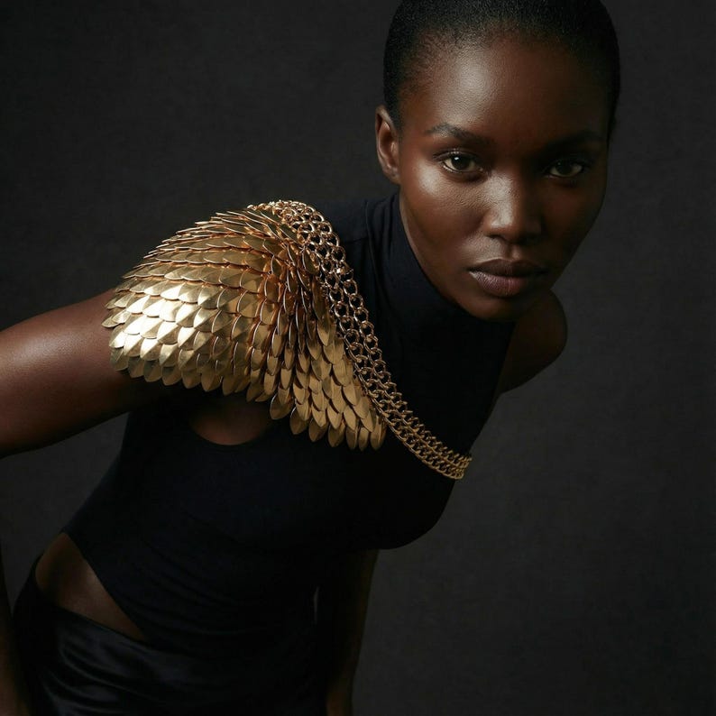 Armure à une épaule, cotte de mailles de sirène, harnais pour bijoux d ...