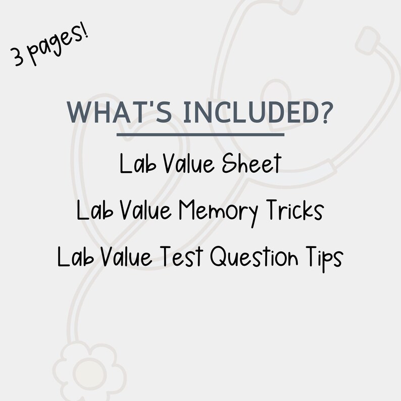 Ultimate Lab Values Cheat Sheet for Nursing Students Digital Download ...