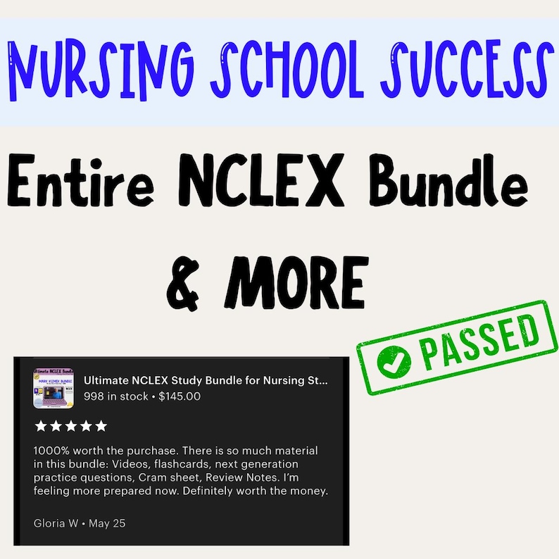Nursing School Success Bundle, Instant Download for Nursing Students ...