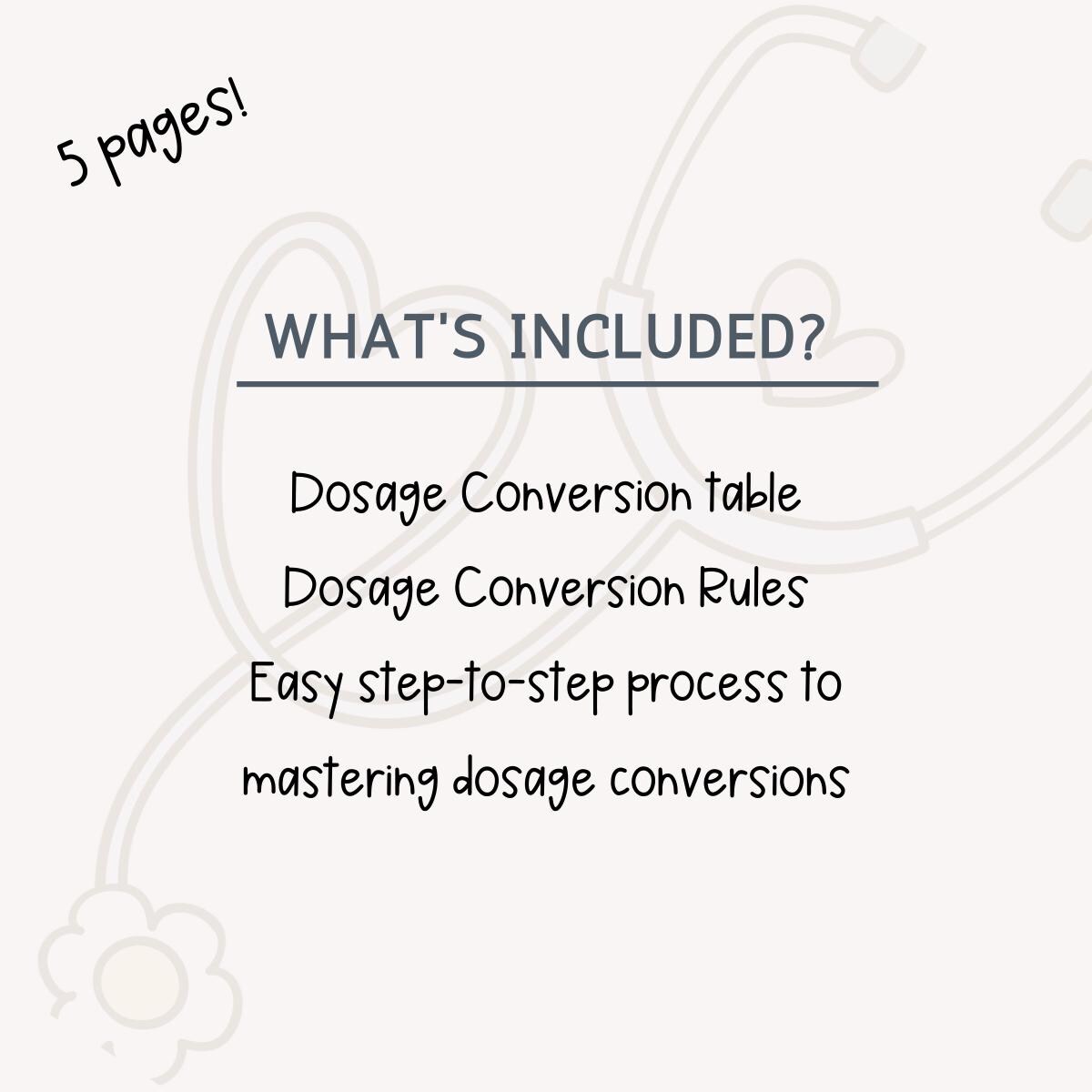 Nursing Medication Calculation Teaching Packet: Dosage Conversions ...