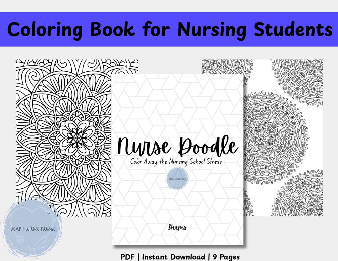 Nurse Doodle: A Stress Relief Coloring Book for Nursing Students ...