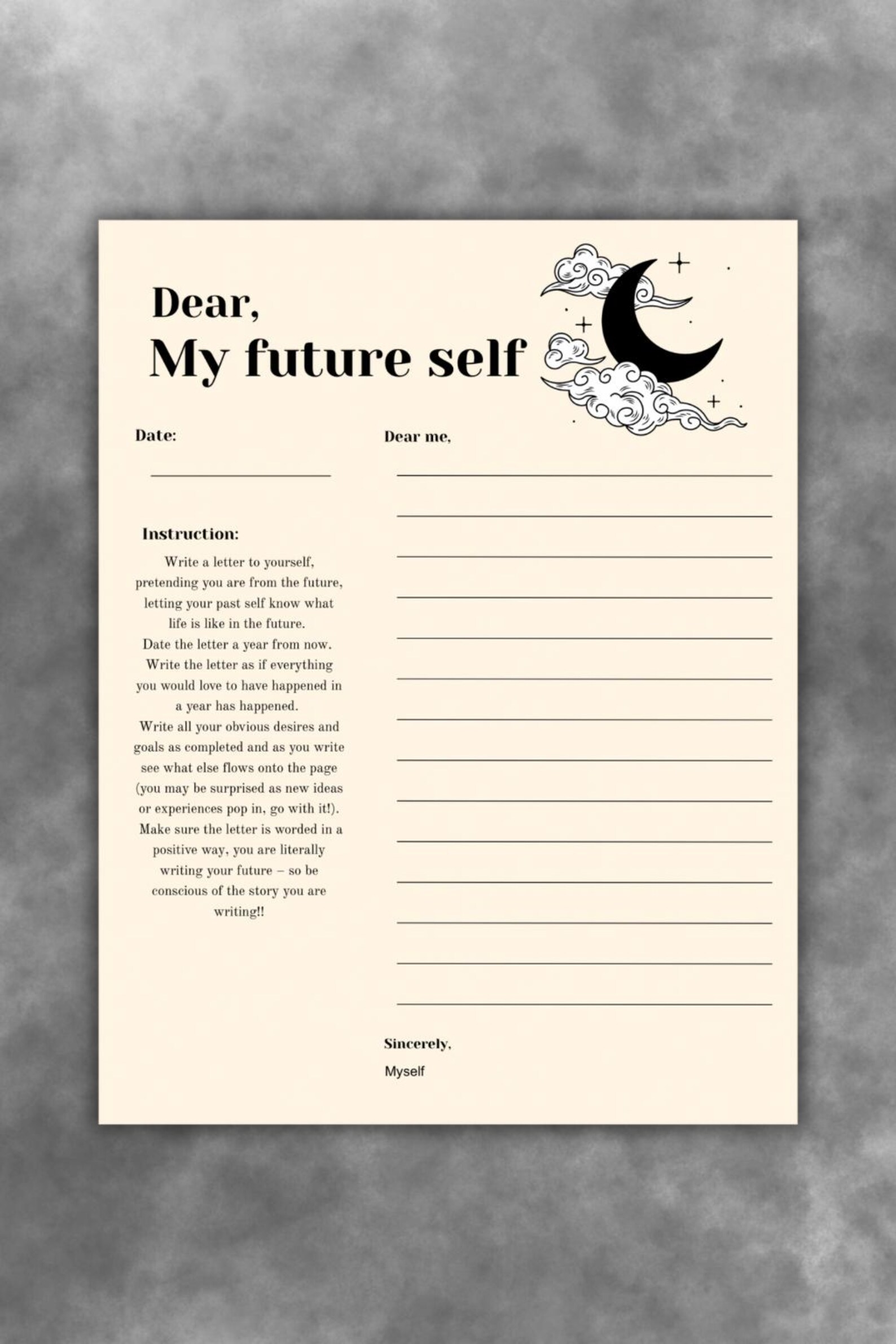 Future Self Letter Template | Reflective Journaling PDF | Manifestation ...