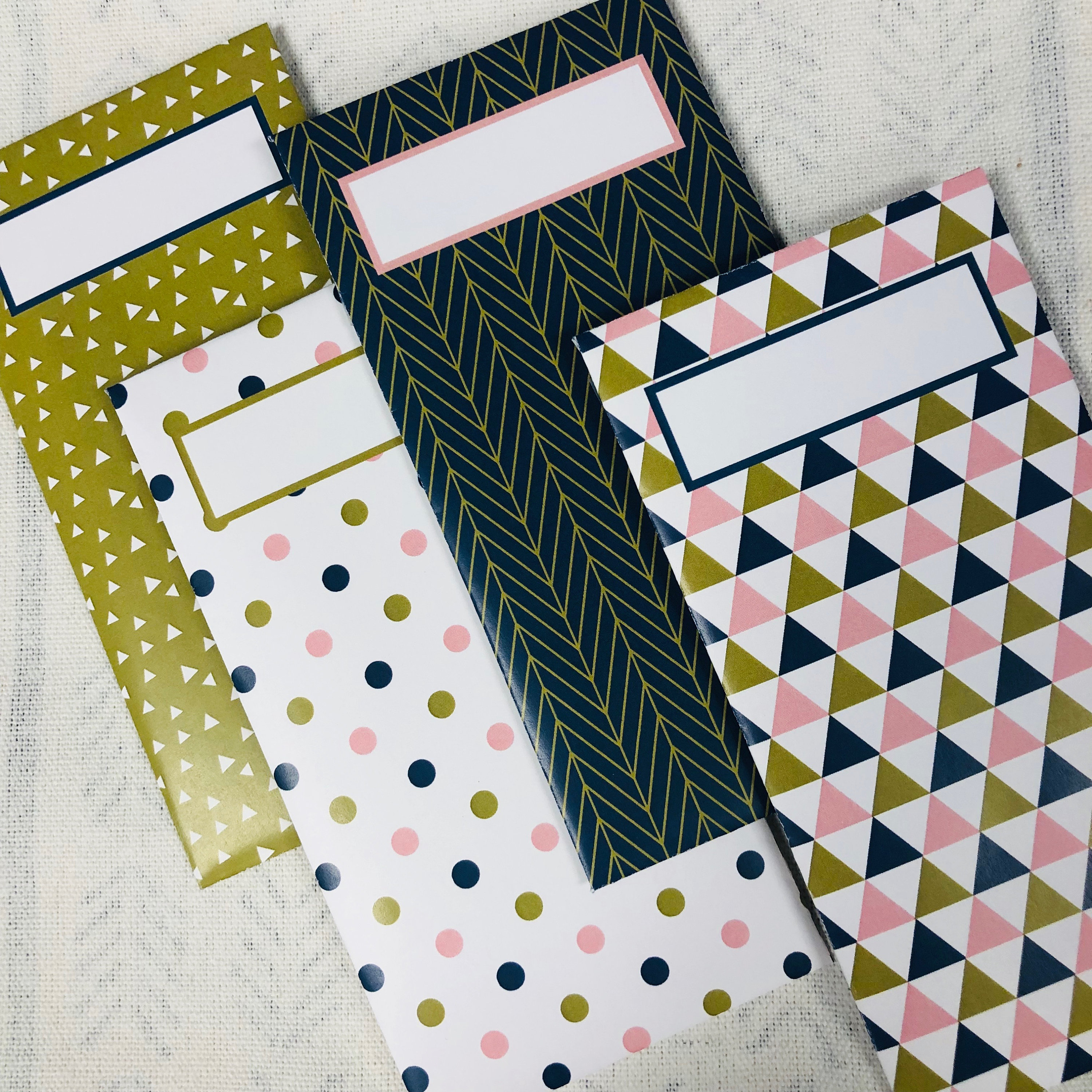 PRINTABLE PDF Set of 4 Cash Envelopes | Blue Pink Gold Abstract ...