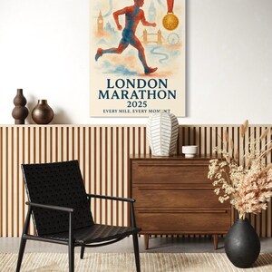 London Marathon 2025 Poster – Watercolor Finisher Wall Art – Marathon ...