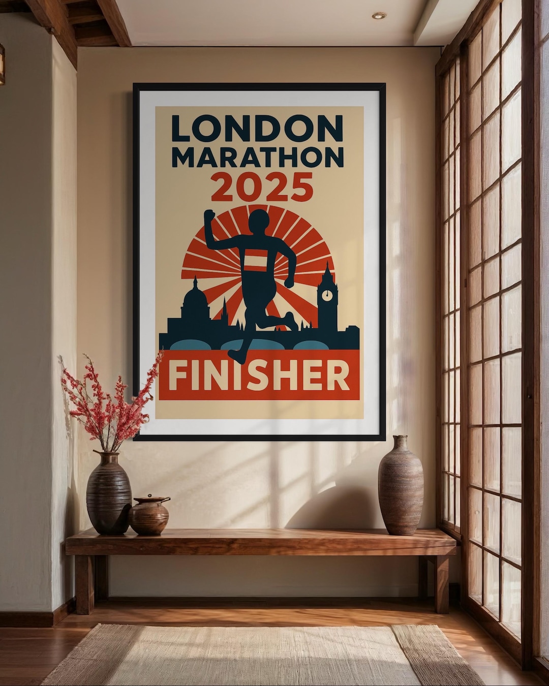 London Marathon 2025 Poster – Finisher Wall Art – Minimalist Race Print ...
