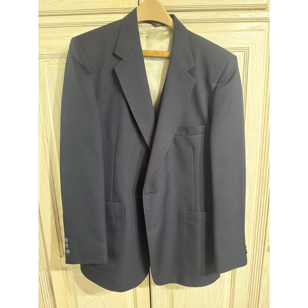 VTG 70s Johnny Carson Navy Jacket & Vest Sports Coat PTP 22" - Etsy