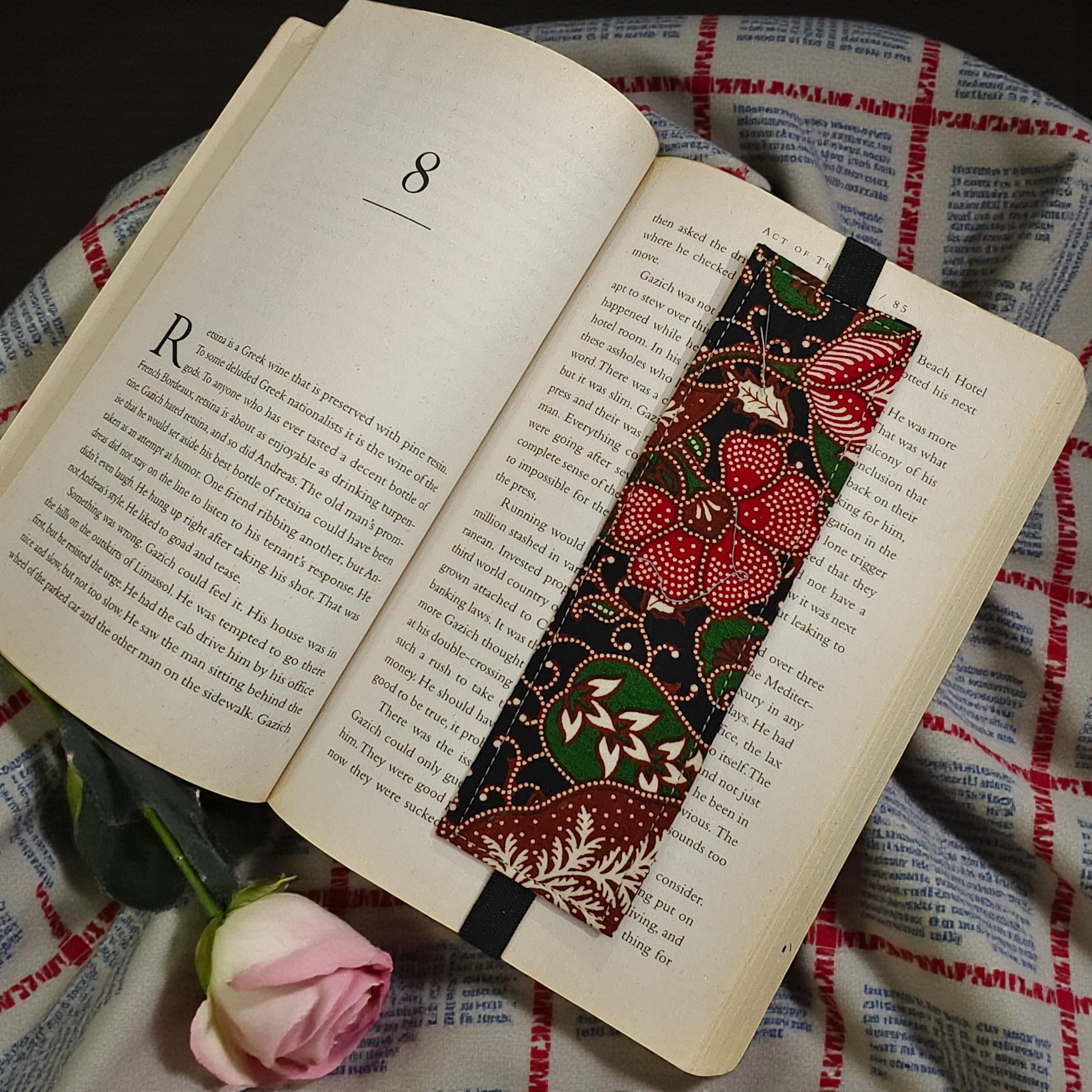 3 Pcs Batik Elastic Bookmarks – Black Elastic – Book, Journal & Planner ...