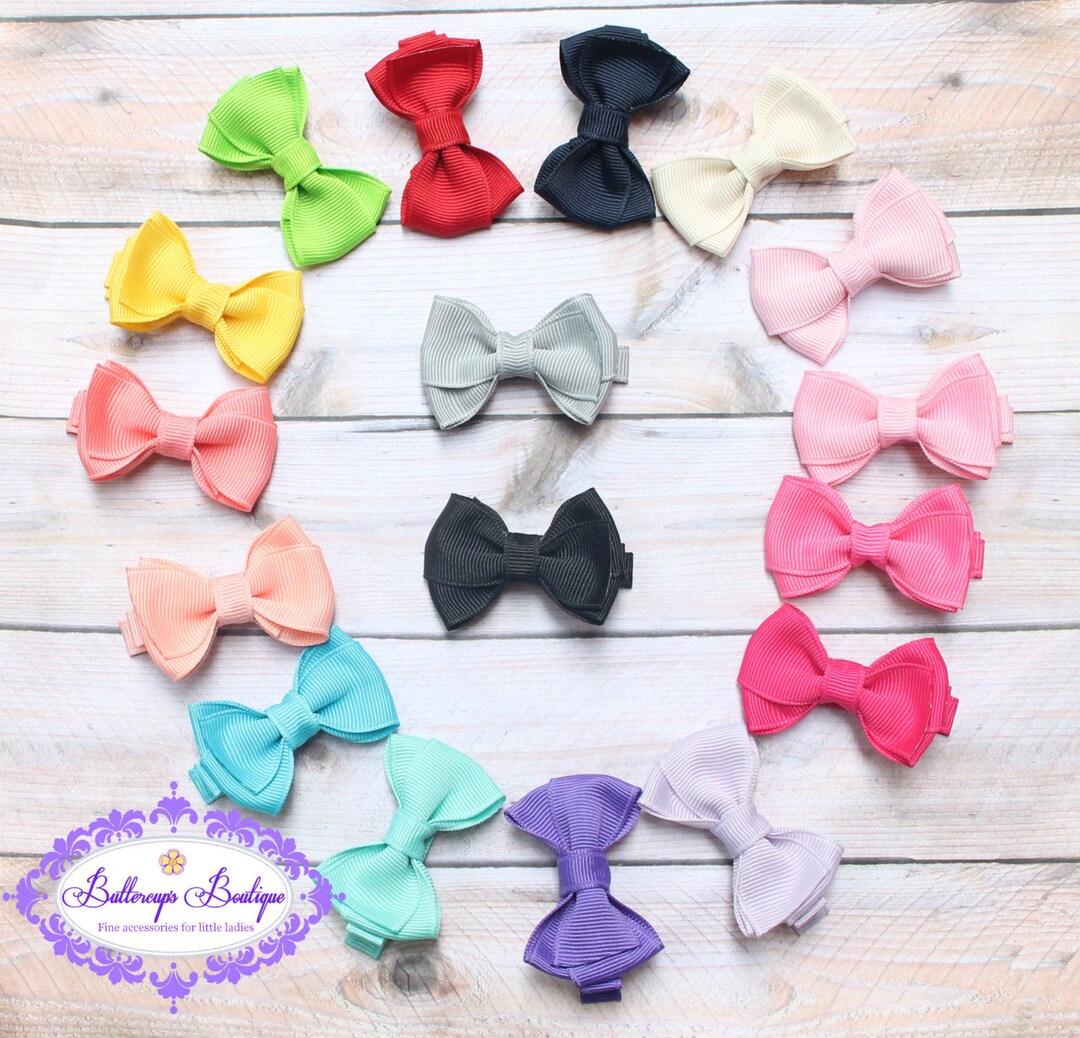 Baby Hair Bow, YOU CHOOSE, Girl Hair Bow, 2" Hair Bow, Small Hair Bow ...