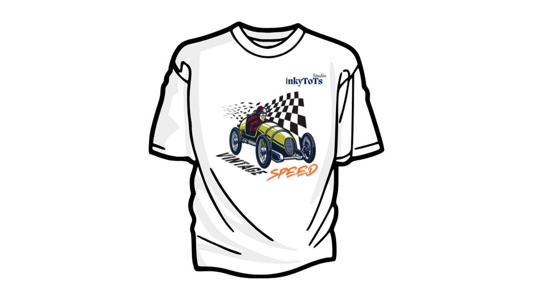 Vintage Race Car Clipart | Retro Speed Car Digital Download | Classic ...