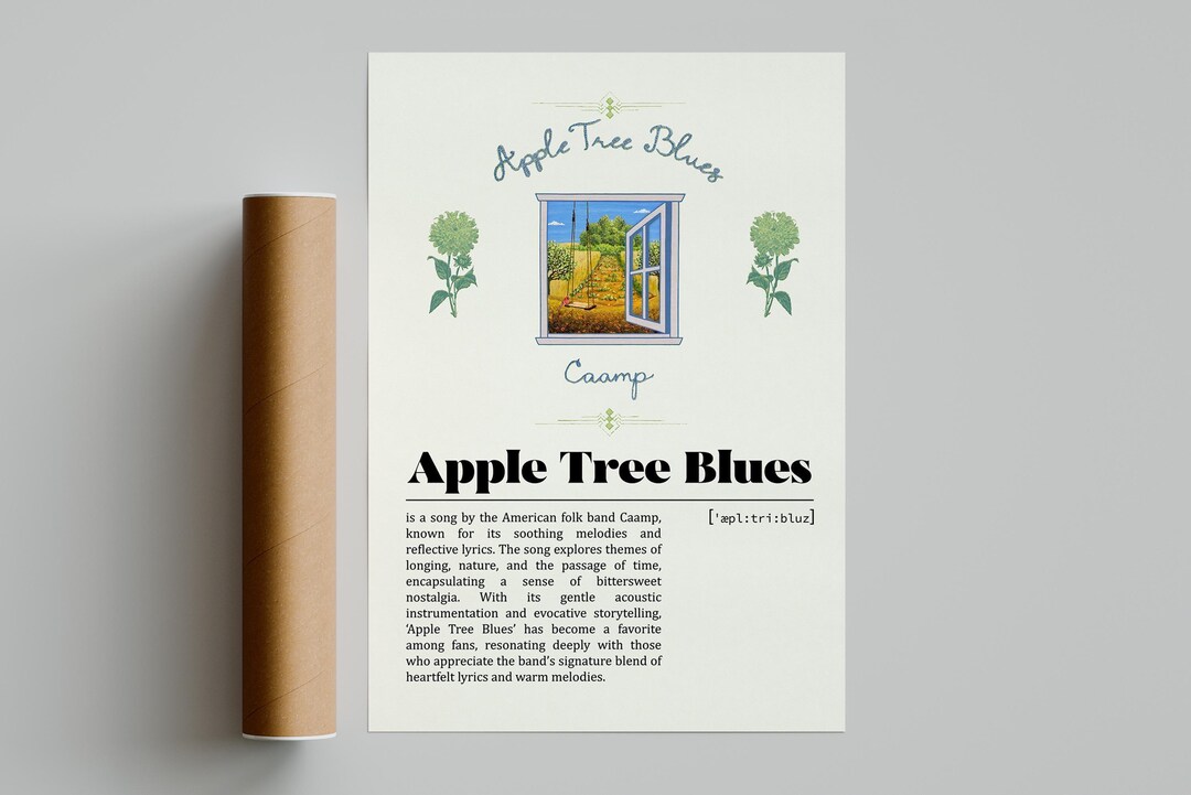 Caamp Apple Tree Blues Poster | Minimalist Music Poster | Vintage Retro ...