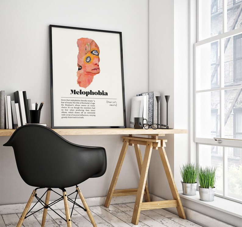 Cage the Elephant Melophobia Poster | Minimalist Music Poster | Vintage ...