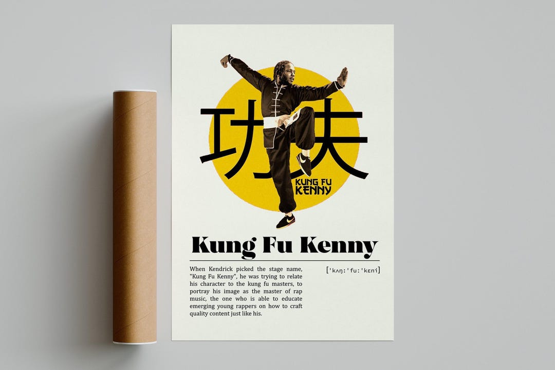 Kendrick Lamar Kung Fu Kenny Poster | Minimalist Music Poster | Vintage ...