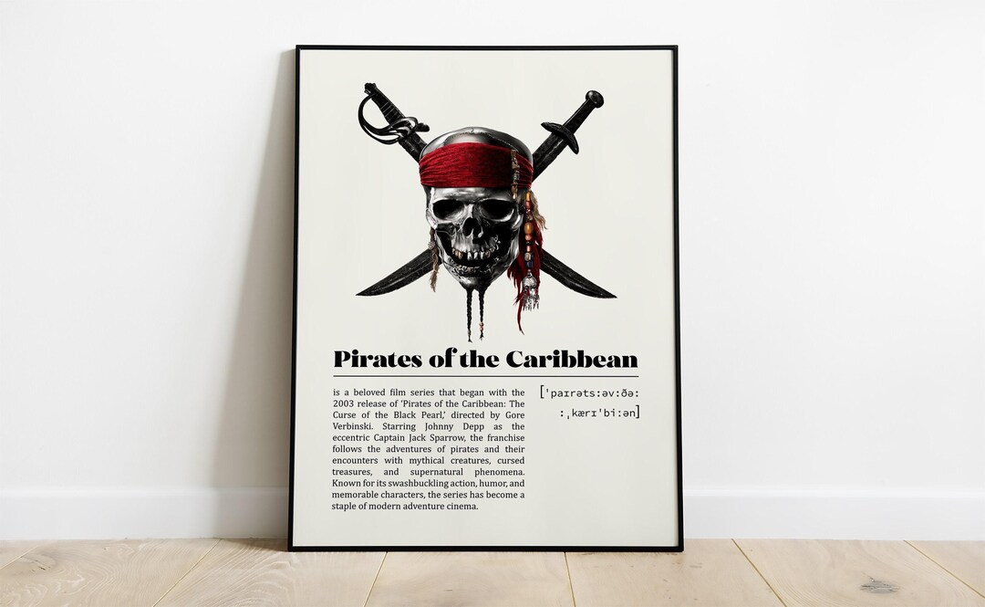 Pirates of the Caribbean | Minimalist Movie Poster | Vintage Retro Art ...