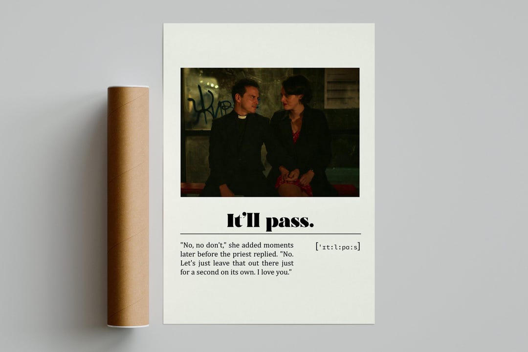 Fleabag It'll Pass Poster | Phoebe Waller-bridge | Minimalist Tv Series ...