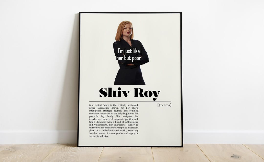 Shiv Roy Succession Minimalist TV Series Poster | Vintage Retro Art ...