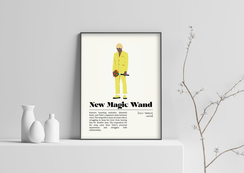 Tyler, the Creator New Magic Wand Poster | Minimalist Music Poster ...