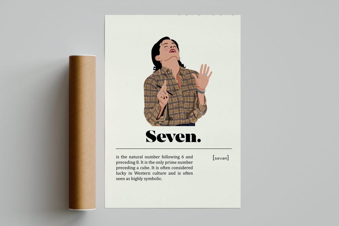 Friends Monica Seven Poster Minimalist TV Show Poster | Vintage Retro ...