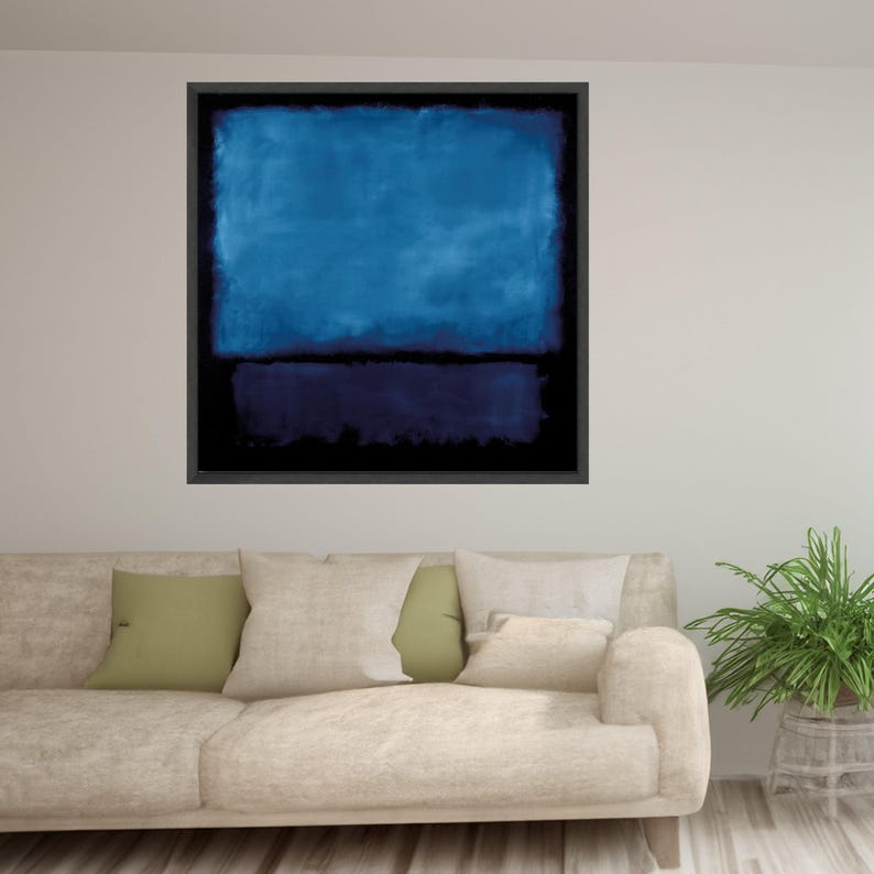 Abstract Blue Composition Canvas, Mark Rothko Wall Art, Modern ...