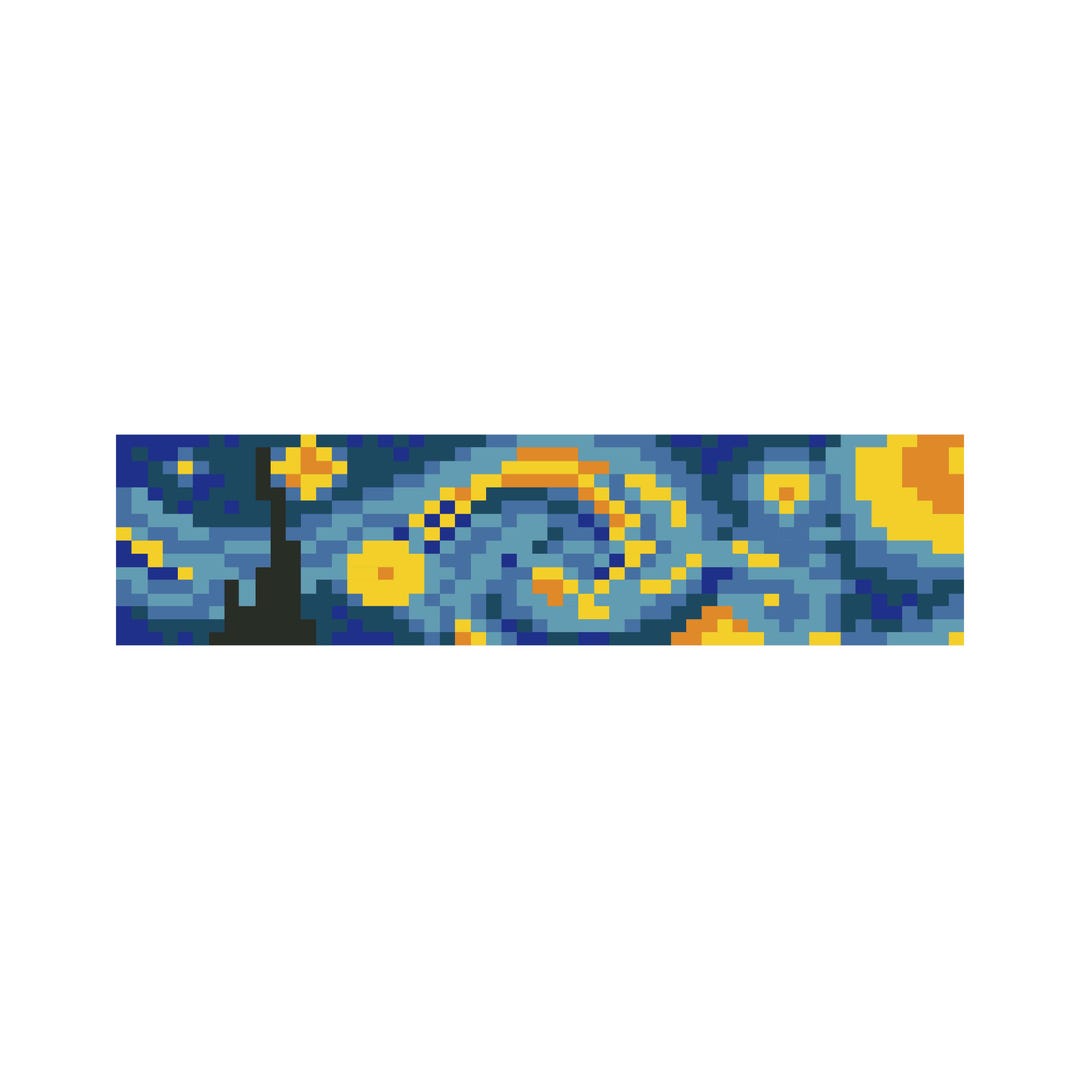 Van Gogh Starry Night Pixel Art Pattern | Digital Download PNG PSD ...