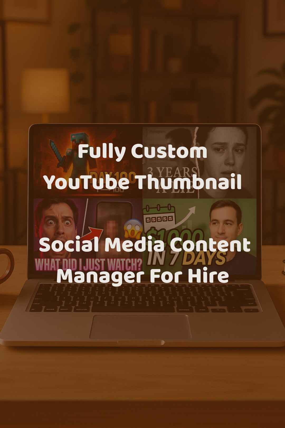 Fully Personalized Youtube Thumbnail | Custom Thumbnail Design | Social ...