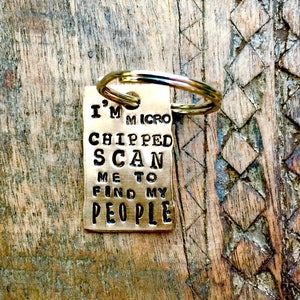 I'm MICRO CHIPPED Scan Me to Find My Family. Dog Tag With Phone Number ...