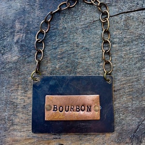 CUSTOM Liquor Bottle Tag. Custom Decanter Label. Decanter Tag. BOURBON ...