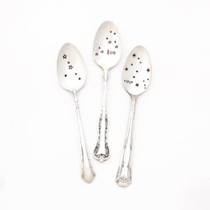 Hand Stamped Zodiac Spoon. Hand Stamped Star Constellation of Zodiac ...