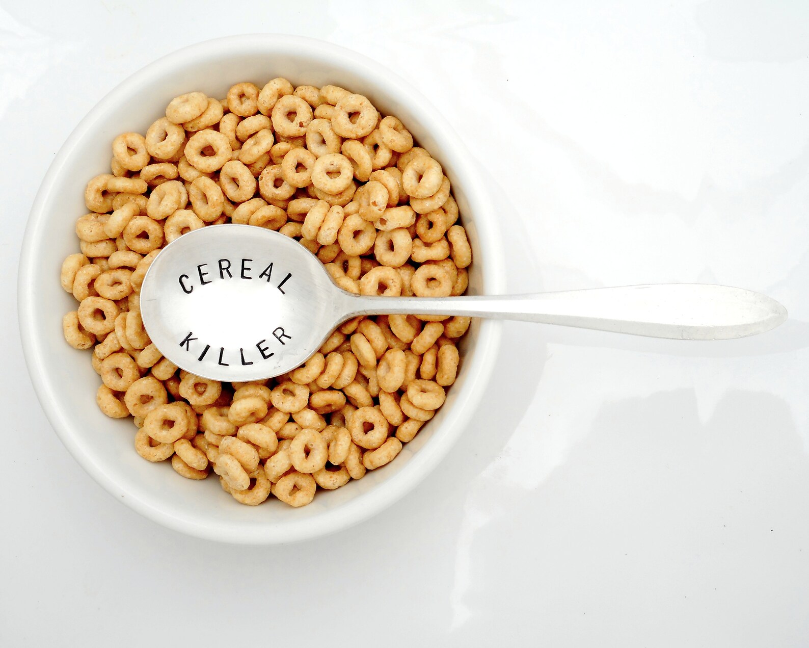 The ORIGINAL Cereal Killer™ Stamped Spoon. Lefty Cereal Spoon. | Etsy