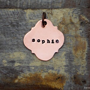 The Boho Tag Hand Stamped With Name. Pet Tag. ID Tag. Dog - Etsy