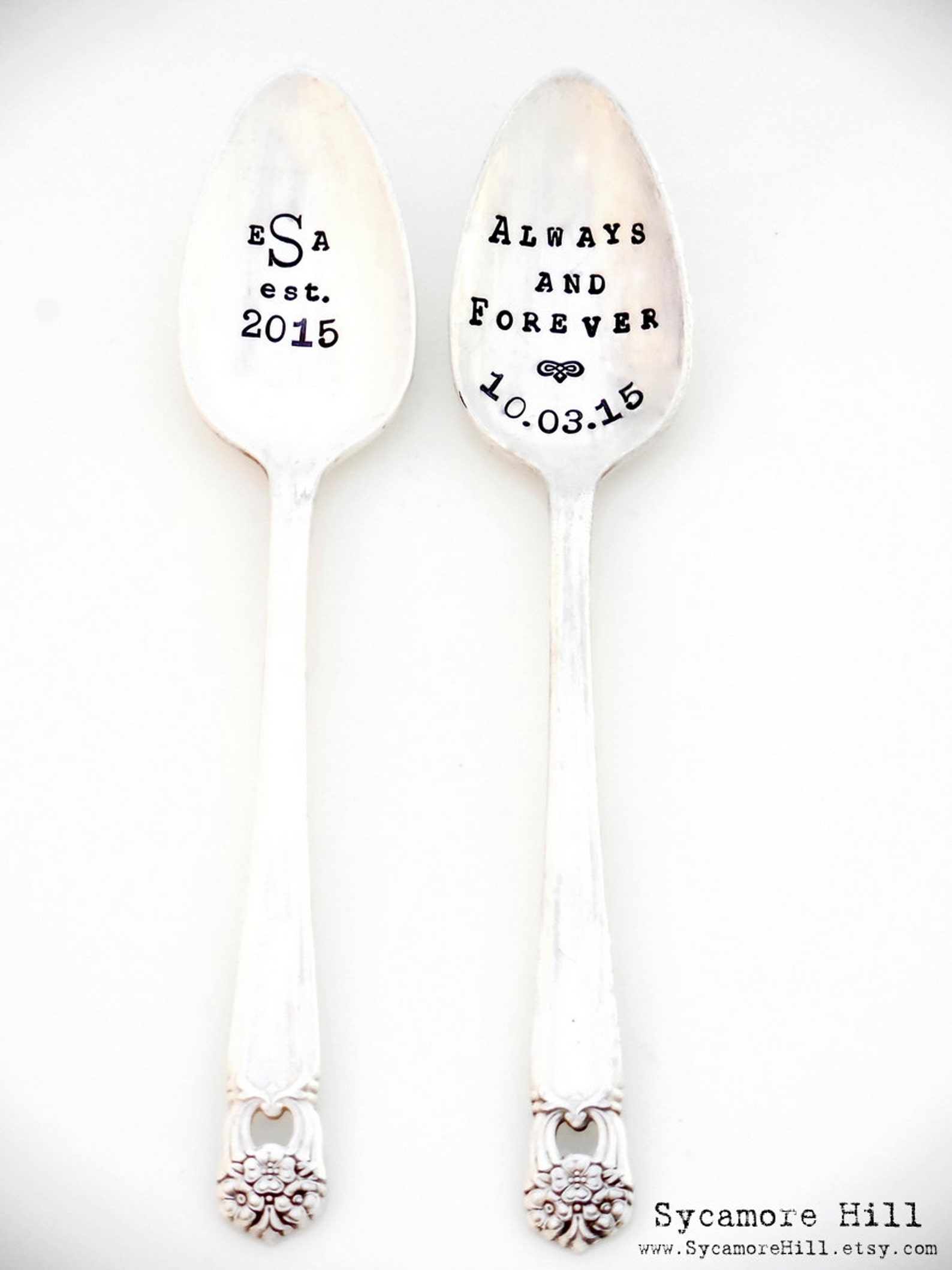 Bridal Pair of Spoons. Coffee Lovers. Wedding Spoons With - Etsy