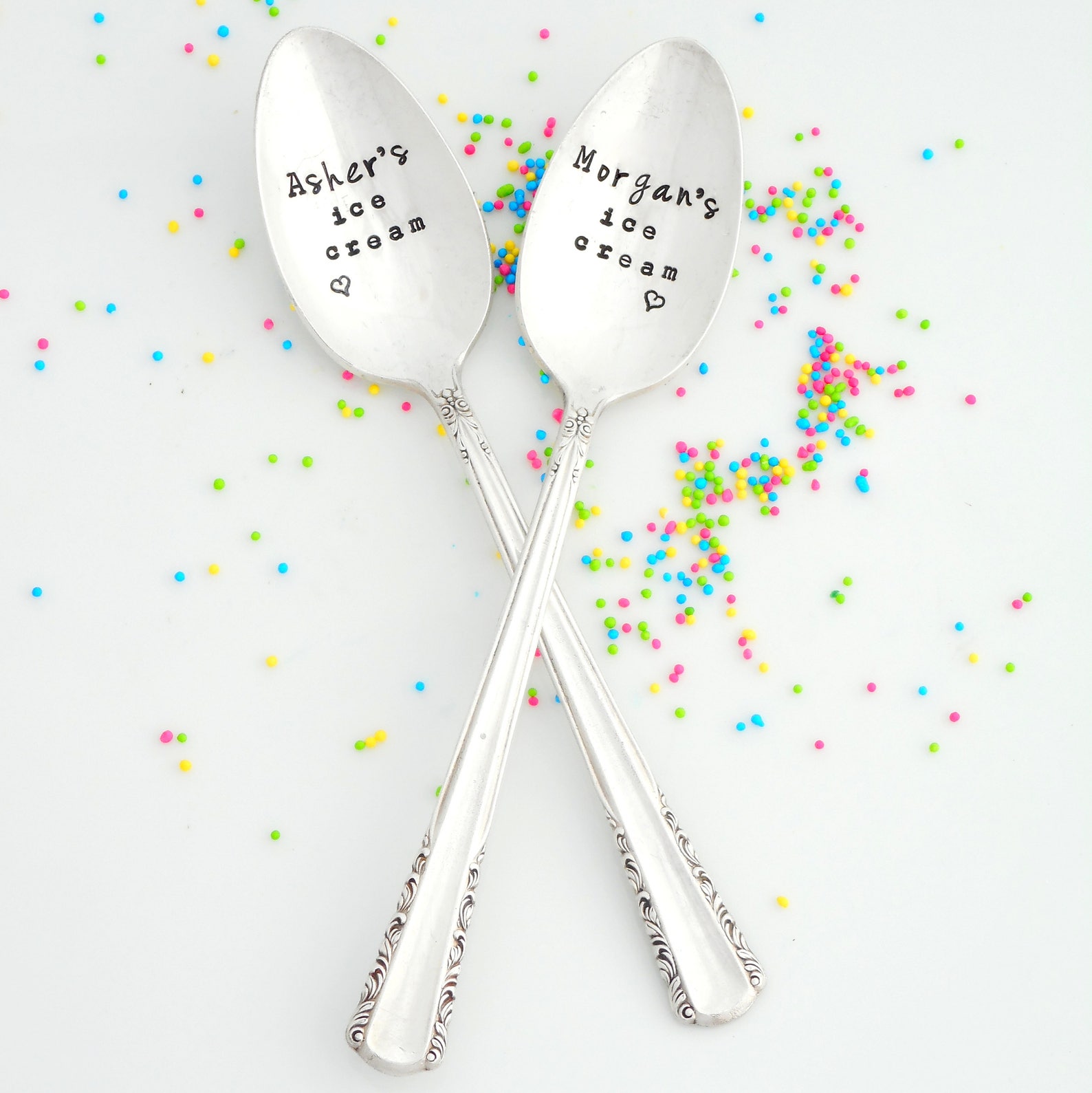 Personalized Ice Cream Spoons With First Names. His Ice Cream and Her ...