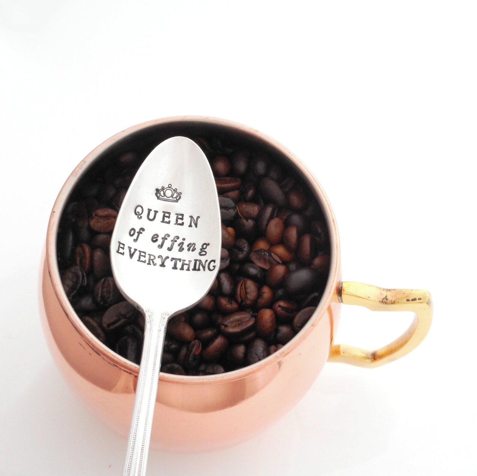 Queen of Effing Every Thing Spoon. Hand Stamped Teaspoon. the ORIGINAL ...