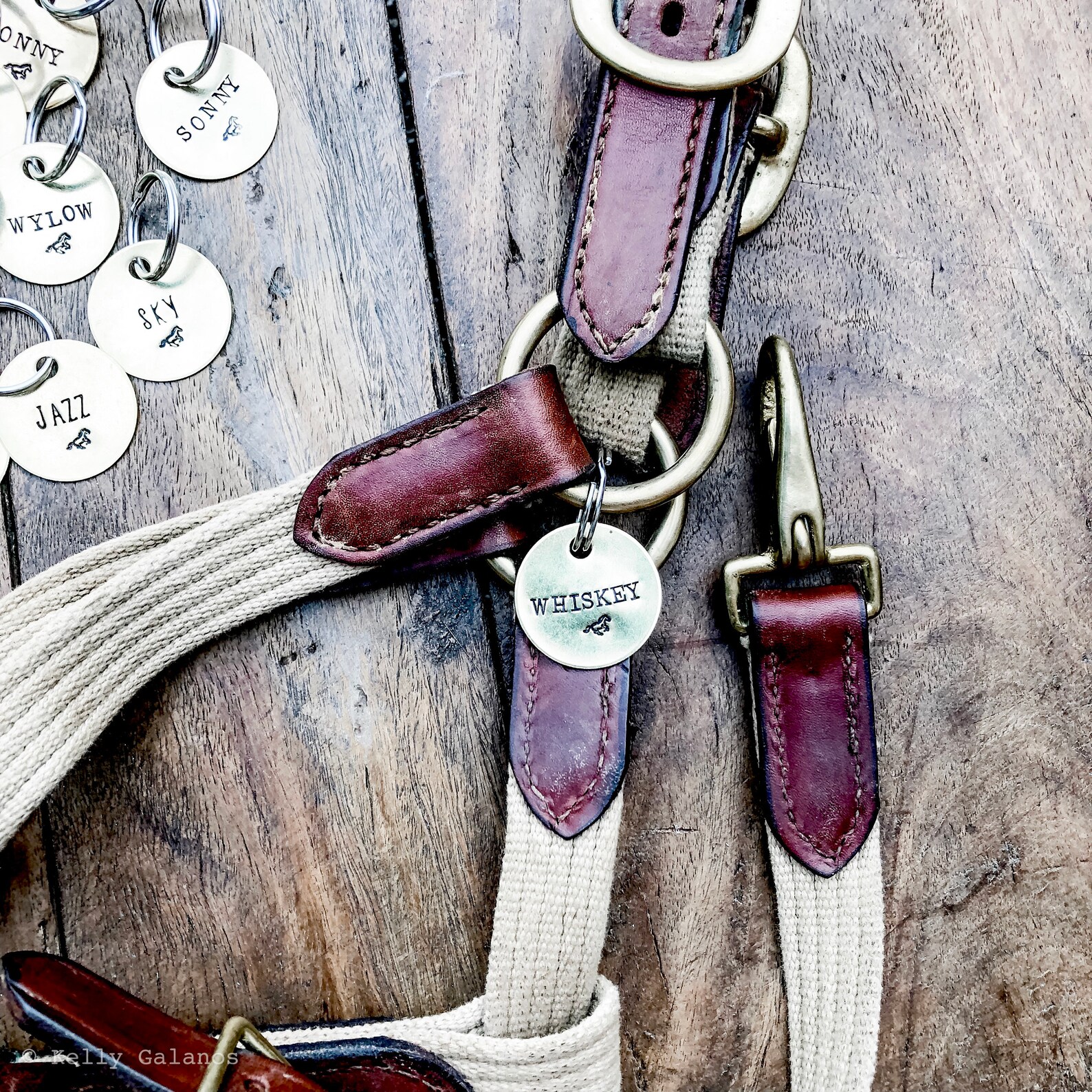 Hand Stamped Brass Bridle Tag, Custom Horse Identification, Equestrian ...