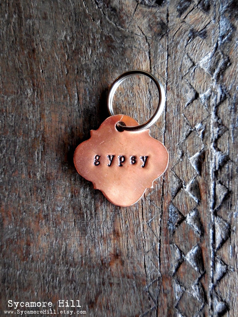 The Boho Tag, Hand Stamped With Name. Pet Tag. ID Tag. Dog Tag ...