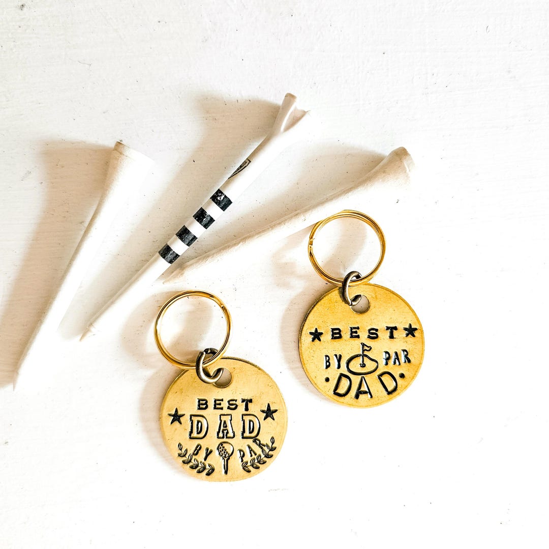 Golf Bag Tag for DAD. Best Dad by Par. Golf Gift for Dads. Gift for ...