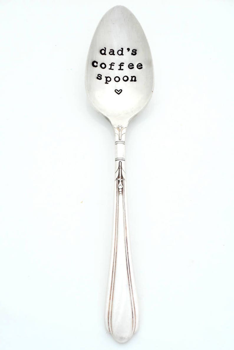 Dad's Coffee Spoon. Hand Stamped Teaspoon. Gift Idea for Dad ...