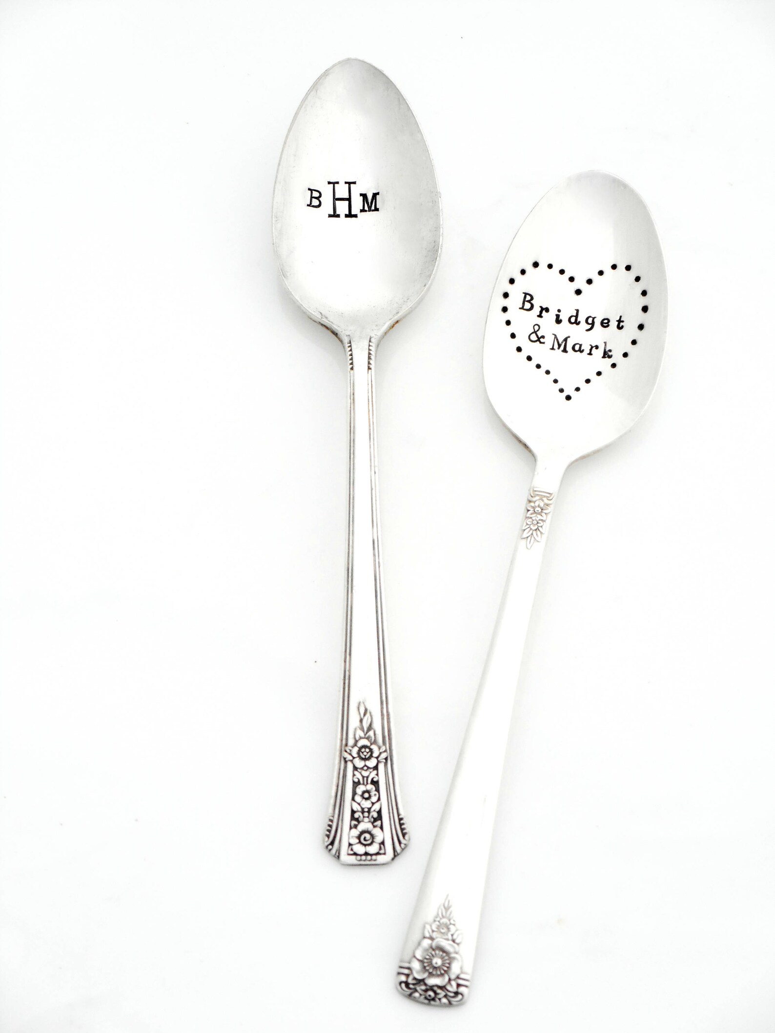 Hand Stamped Coffee Spoon With Names and Wedding Date. Personalized ...
